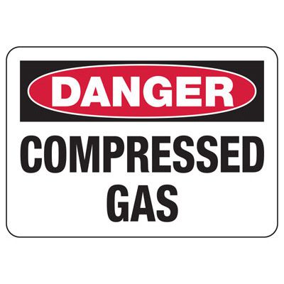 Danger Compressed Gas Safety Sign | Emedco