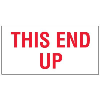 This End Up (Text-Only) Package Handling Labels | Emedco