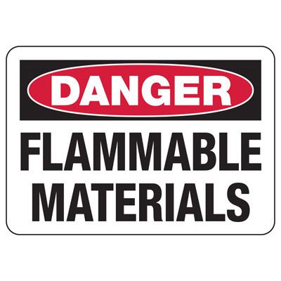 Danger Signs - Flammable Materials|Seton Canada | Seton.ca