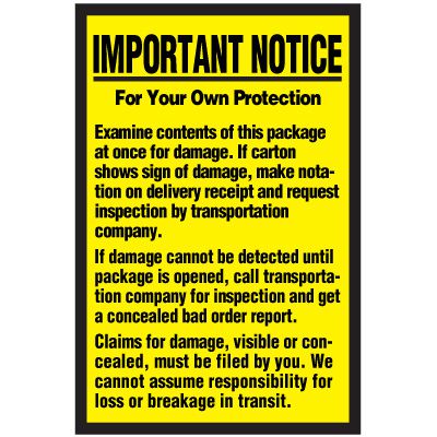 Mixed Pallet Package Handling Label | Emedco