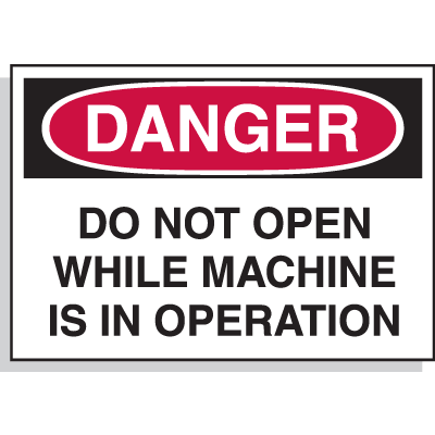 Hazard Warning Labels - Danger Do Not Open | Seton