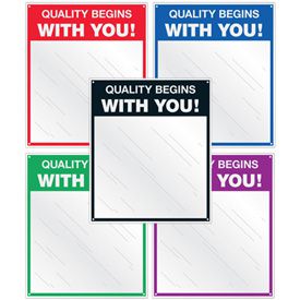 Safety Slogan Mirrors - Quality Begins With You, Mirror Signs | Seton
