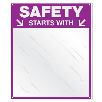 Safety Slogan Mirror Signs - Safety Starts With (You) | Emedco