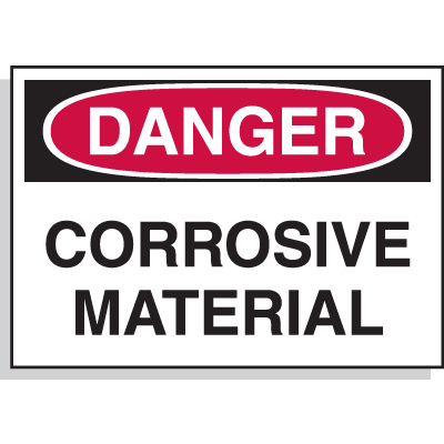 Hazard Warning Labels - Danger Corrosive Material | Seton