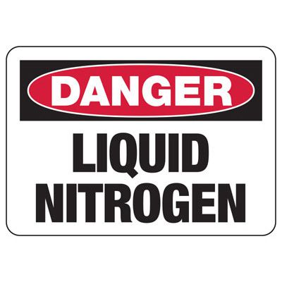 Danger Liquid Nitrogen - Industrial Chemical Warning Sign | Seton | Seton