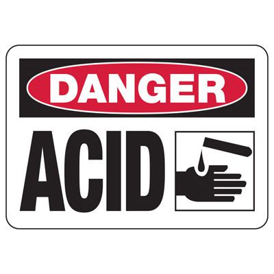 Danger Signs - Acid (With Graphic) | Emedco