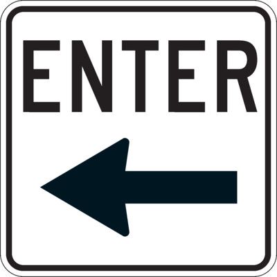 Enter Signs with Arrows | Emedco