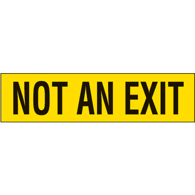 Not An Exit Emergency Label | Emedco