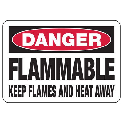 Danger Flammable - Industrial Chemical Warning Sign | Seton | Seton