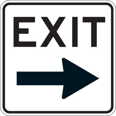 Reflective Parking Lot Signs - Exit (Right Arrow)|Seton Canada | Seton.ca