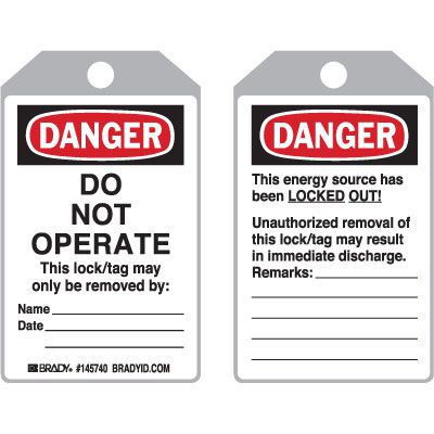 ToughWash™ Lockout Tagout Tags - Danger Do Not Operate | Emedco