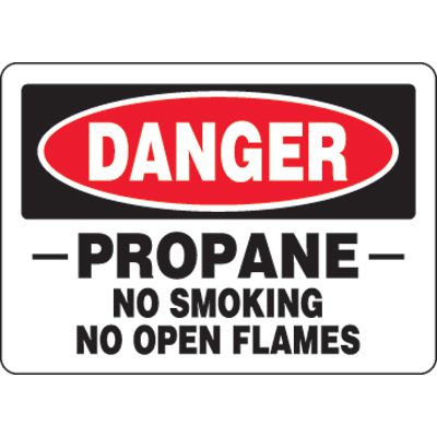 Eco-Friendly Signs - Danger Propane No Smoking No Open Flames | Emedco