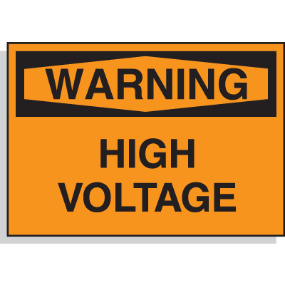 Electrical Hazard Labels - Warning High Voltage | Seton