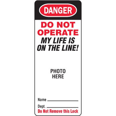 Do Not Operate Padlock Replacement Face Labels | Emedco