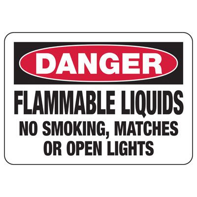 Danger Flammable Liquids - Industrial Chemical Warning Sign | Seton | Seton