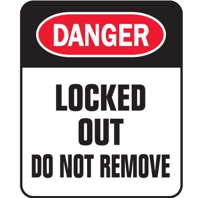 Padlock Labels - Danger Locked Out | Emedco