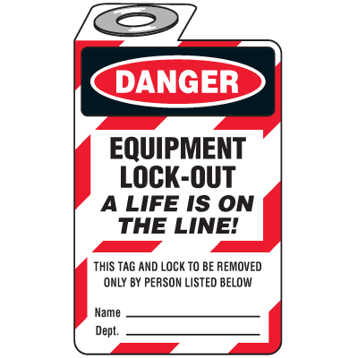 Padlock Tags - Danger Equipment Lock-Out, Lockout Tags | Emedco
