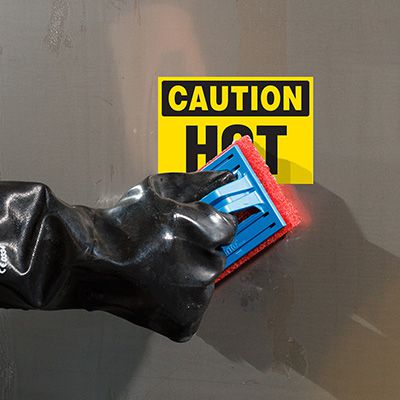 ToughWash® Labels - Caution Hot|Seton Canada | Seton.ca