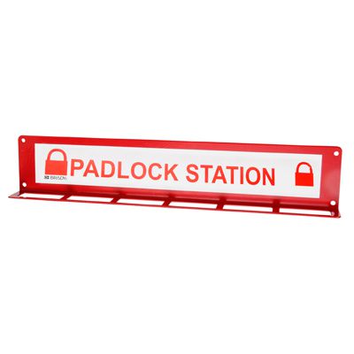 Brady 45650 Large Padlock Station - Well Mounted - 24 Lock Capacity ...