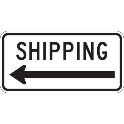 Reflective Parking Lot Signs - Shipping (Left Arrow)|Seton Canada ...