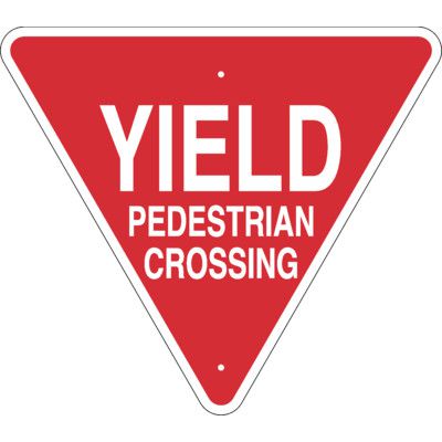 Yield Pedestrian Crossing Sign | Emedco