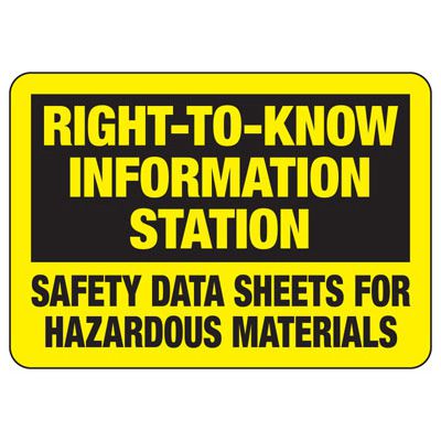 Right To Know Information Station Sign | Emedco