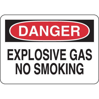 Danger Signs - Explosive Gas No Smoking | Seton