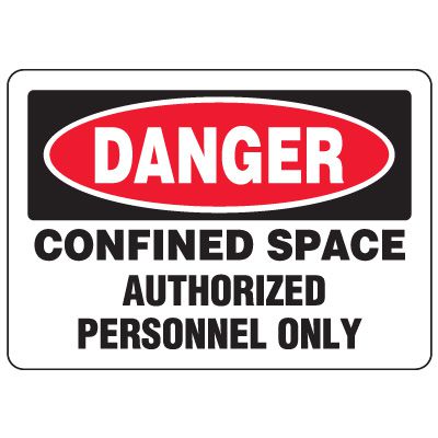 Eco-Friendly Confined Space Sign | Seton Canada | Seton.ca