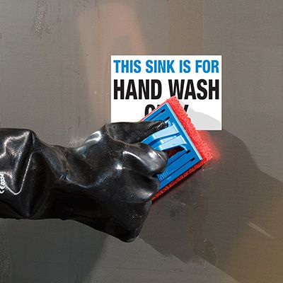 ToughWash Labels - Hand Wash Only Sink | Seton Canada | Seton