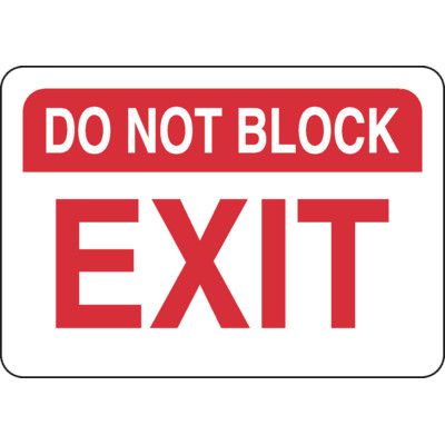 Do Not Block Exit Signs | Seton