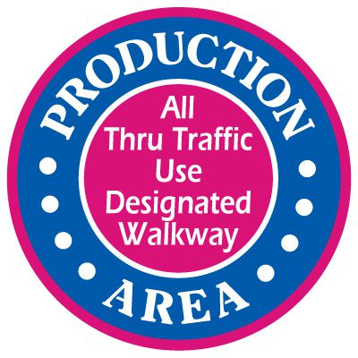 Floor Safety Signs - Production Area | Emedco