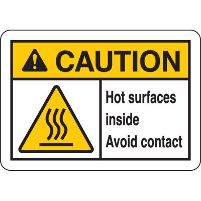 Caution Signs - Hot Surfaces Inside | Emedco