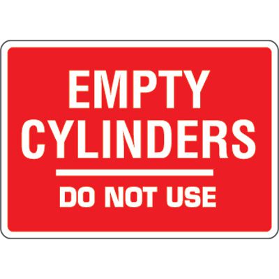 Eco-Friendly Signs - Empty Cylinders Do Not Use|Seton Canada | Seton.ca
