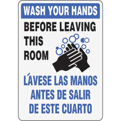 Bathroom Etiquette & Hygiene Signs | Restroom Rules | Seton