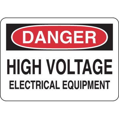 Danger Signs - High Voltage Electrical Equipment | Seton