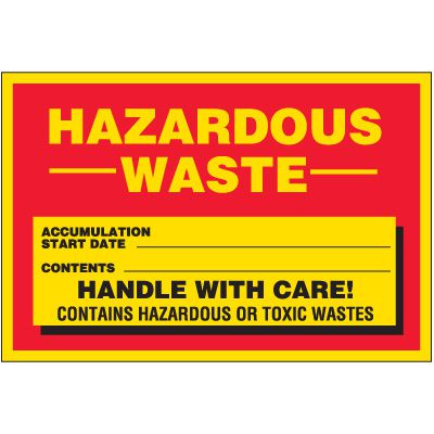 Red Hazardous Waste Labels | Seton | Seton