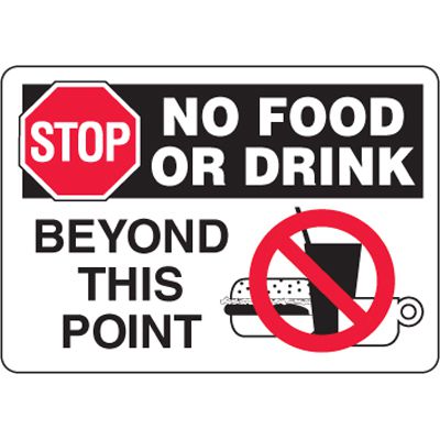No Food Or Drink Sign - Eco-Friendly | Seton Canada | Seton.ca