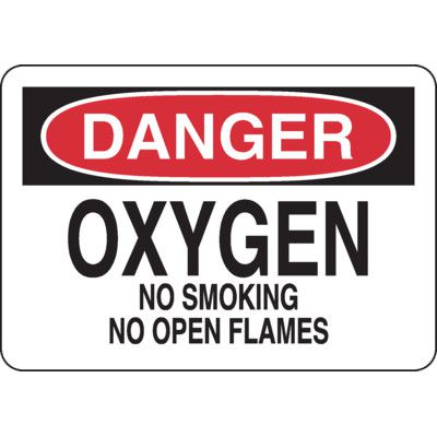 Danger Signs - Oxygen No Smoking | Emedco