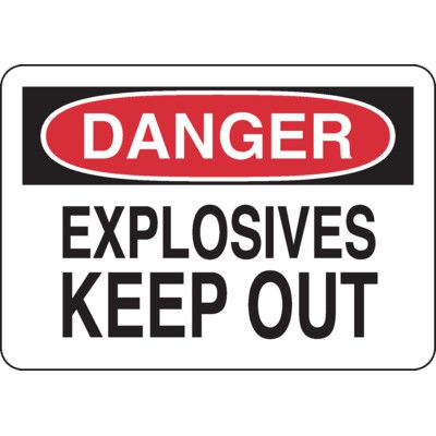 Blasting Safety Signs - Danger Explosives Keep Out | Seton