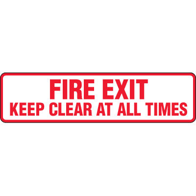 Fire Exit Anti-Slip Floor Decal | Emedco