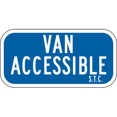 Connecticut State Handicap Signs - Van Accessible S.T.C. | Seton