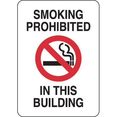 Standard No Smoking Signs | OSHA Compliant Smoking Area Signs | Emedco