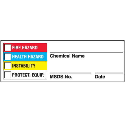 HMIS Labels On-A-Roll - MSDS No. | Emedco