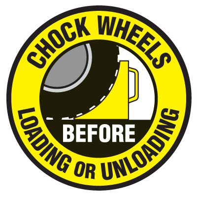 Anti-Slip Floor Markers - Chock Wheels Before Loading Or Unloading | Seton