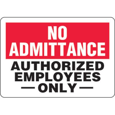 Authorized Personnel Only Signs | Seton