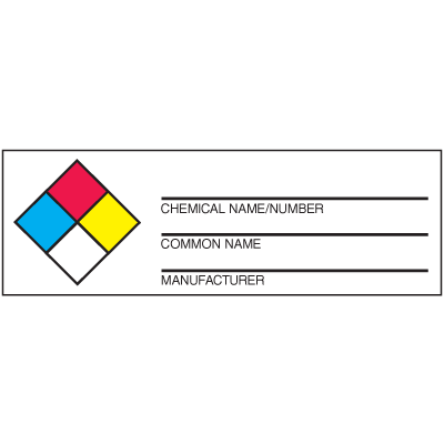 NFPA Diamond Labels On-A-Roll - Chemical Name/Number | Emedco