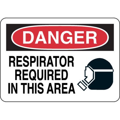 Danger Signs - Respirator Required In This Area | Emedco