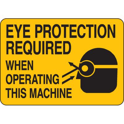 Caution Eye Protection Required In This Area - PPE Sign | Seton | Seton
