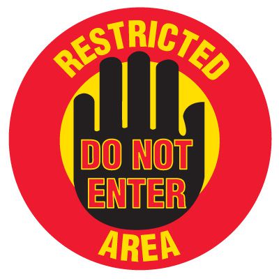 Anti-Slip Floor Markers - Restricted Area Do Not Enter | Seton