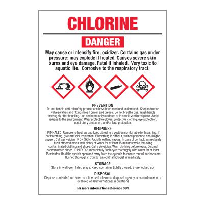 Chlorine - GHS Chemical Labels|Seton Canada | Seton.ca